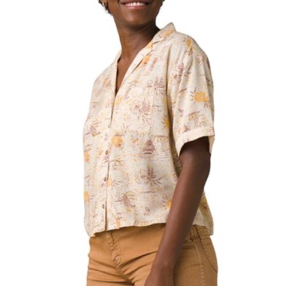 Prana | Tops | Nwt Prana Golden Hour Escape Iguala Buttonup Crop Top ...